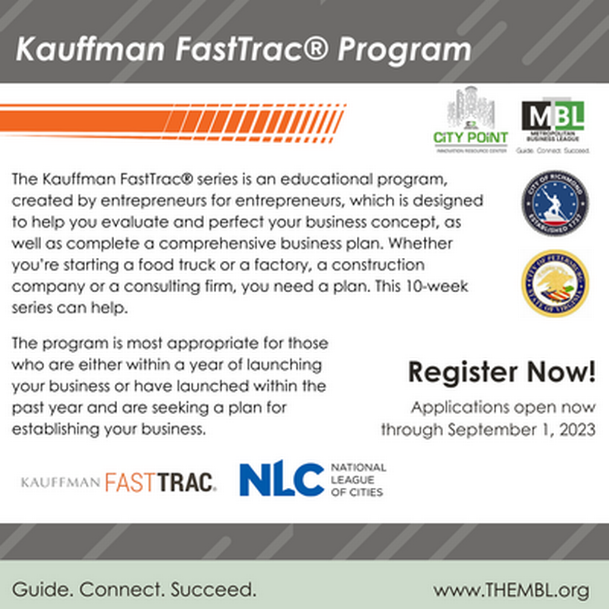 Kauffman FastTrac® - Entrepreneurial Course - Apply Now! - Aug 1, 2023 to Sep 1, 2023 - Events